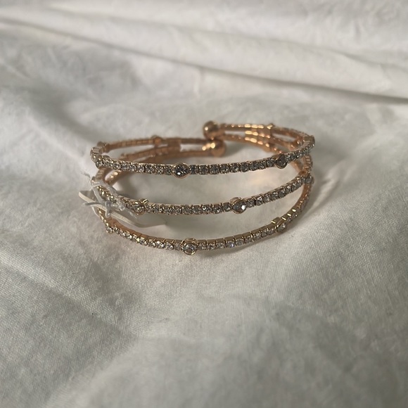 Jewelry | Nwt Gold And Silver 3 Tier Bangle Bracelet | Poshmark